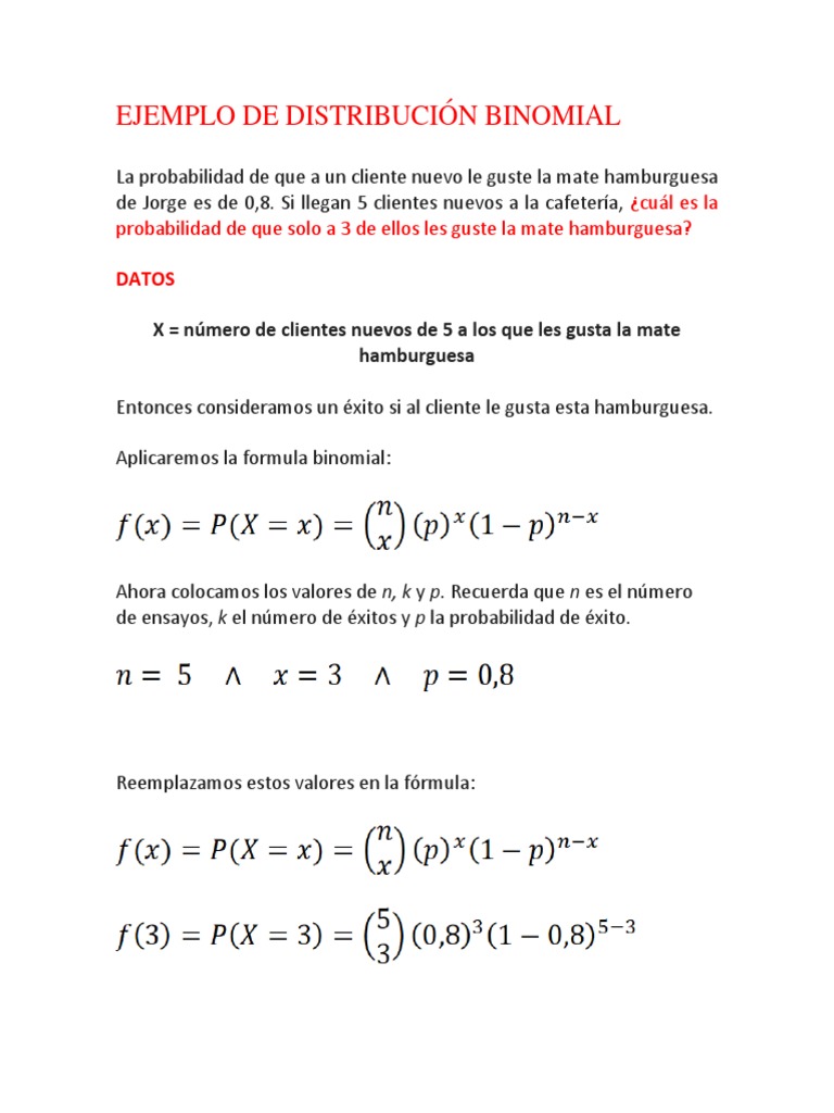Ejemplo de Distribución Binomial | PDF