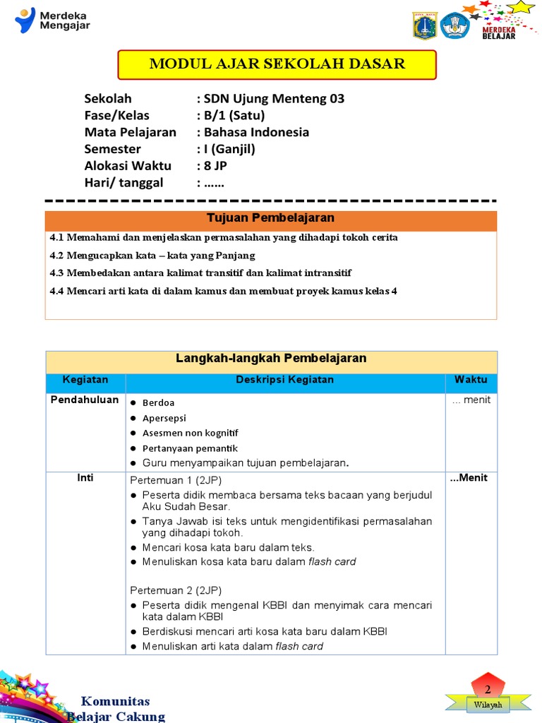 Modul Ajar BHS Indonesia Bab 1 | PDF Modul Ajar BHS Indonesia Bab 1 | PDF