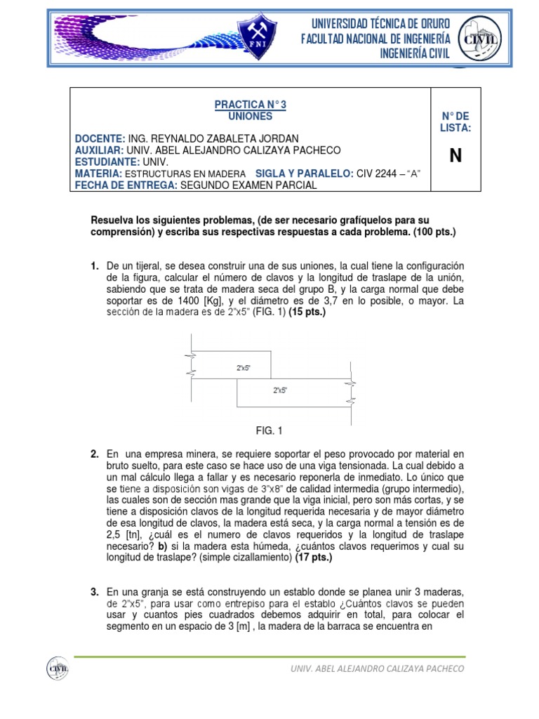 practica 3 maderas-WA0044 | PDF | Ingeniero civil | Ciencias fisicas