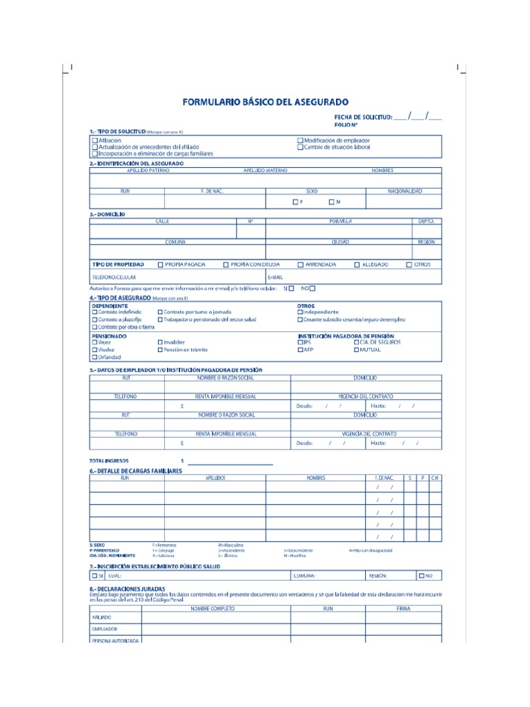 Formulario de Afiliación Al AFP | PDF | Pensión
