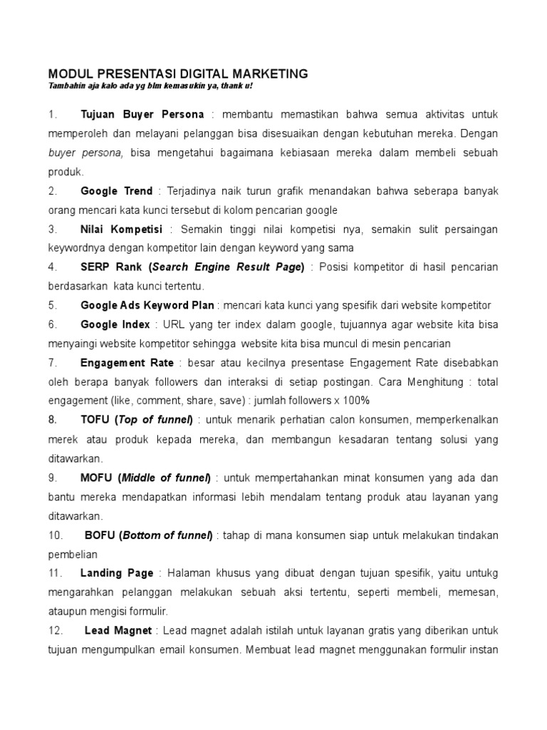 Panduan Lengkap Digital Marketing SEO | PDF | Bisnis