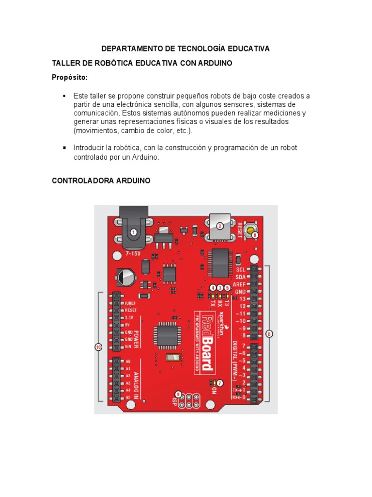 Taller de Robótica Educativa Con Arduino | PDF Taller de Robótica Educativa Con Arduino | PDF