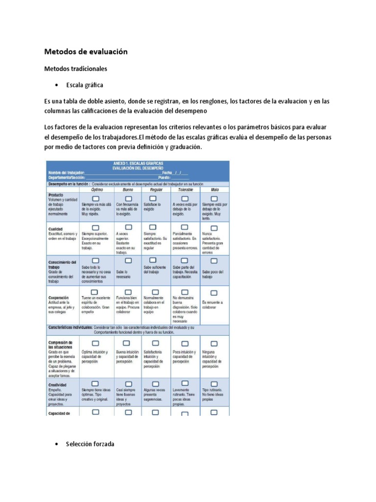 Metodos de Evaluación | PDF | Evaluación | Ciencia cognitiva