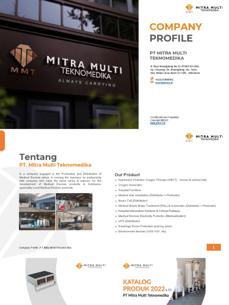 Company Profile PT Mitra Multi Teknomedika - Des 2022 | PDF | Bisnis