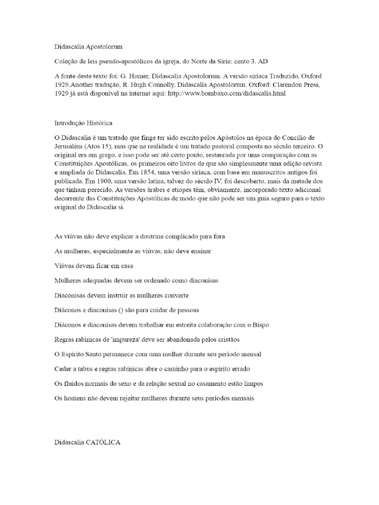 Didascalia Apostolorum - TOAZ - INFO | PDF