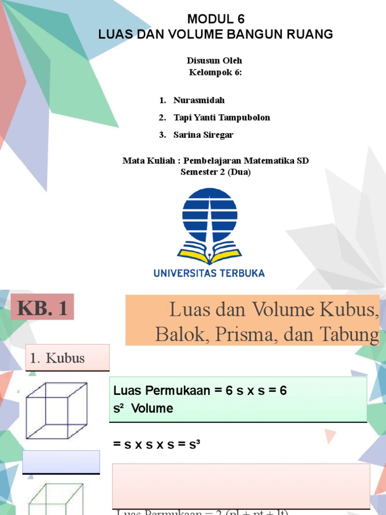 Modul 6 Luas Dan Volume Bangun Ruang | PDF