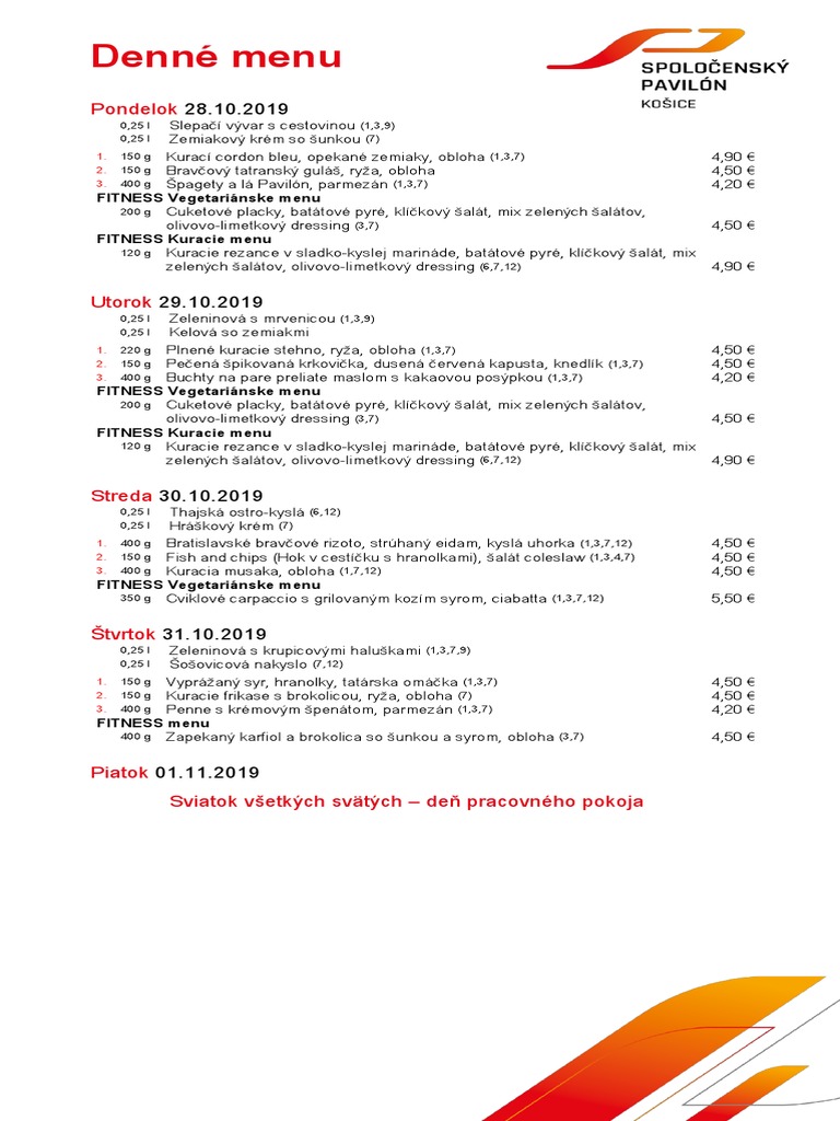 Denne Menu 44 Tyzden 2019 | PDF