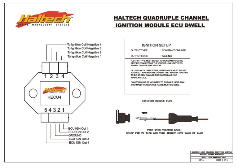 IGNITION-MODULE-QUAD-CHANNEL Haltech Wiring | PDF