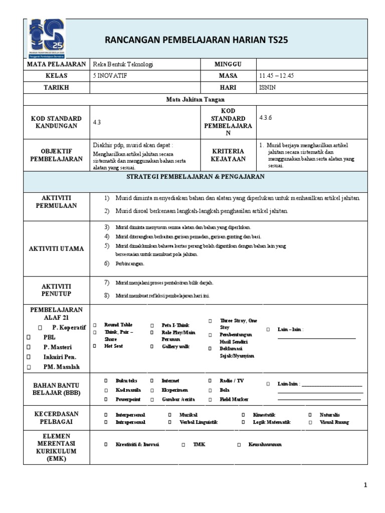 Rph-RBT-Tahun 5 - Unit 4.3.6 | PDF