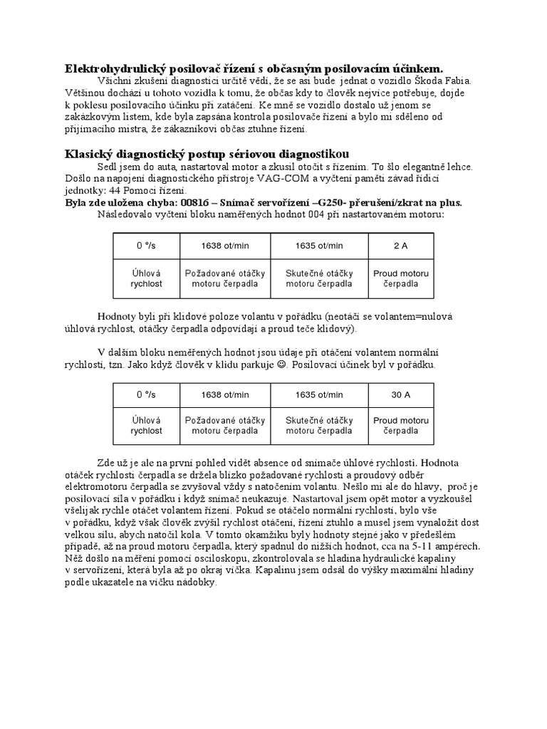 Fabia Pokles Vykonu Posilovac Rizeni | PDF