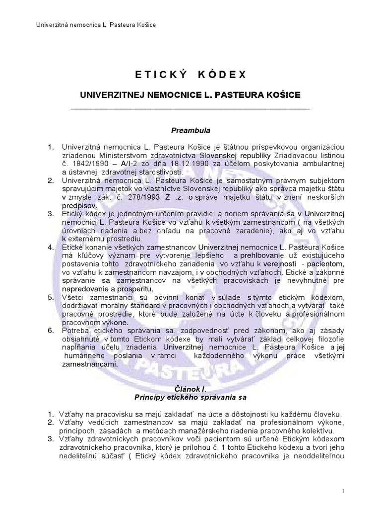 Eticky Kodex UNLP | PDF