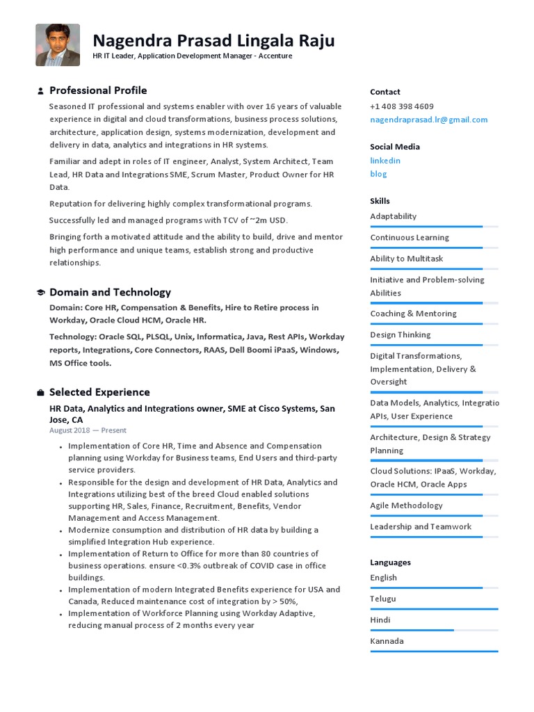 Nagendra - Prasad - Lingala - Raju-HR IT Leader Profile | PDF ...