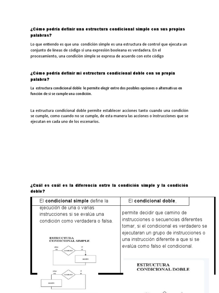 Estructura de Control Simple y Doble | PDF | Informática