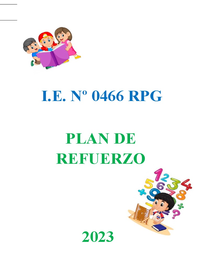 Plan De Refuerzo Escolar Pdf