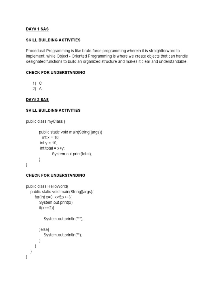 SAS Programming Skill Building | PDF