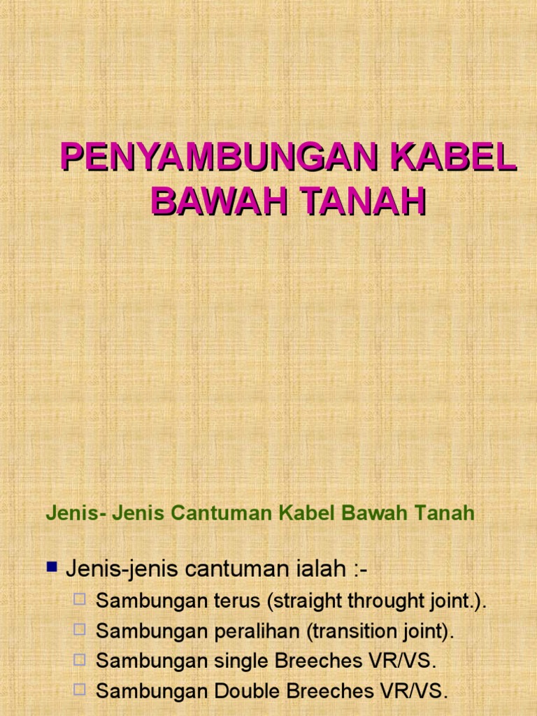 Jointing Kabel Bawah Tanah | PDF