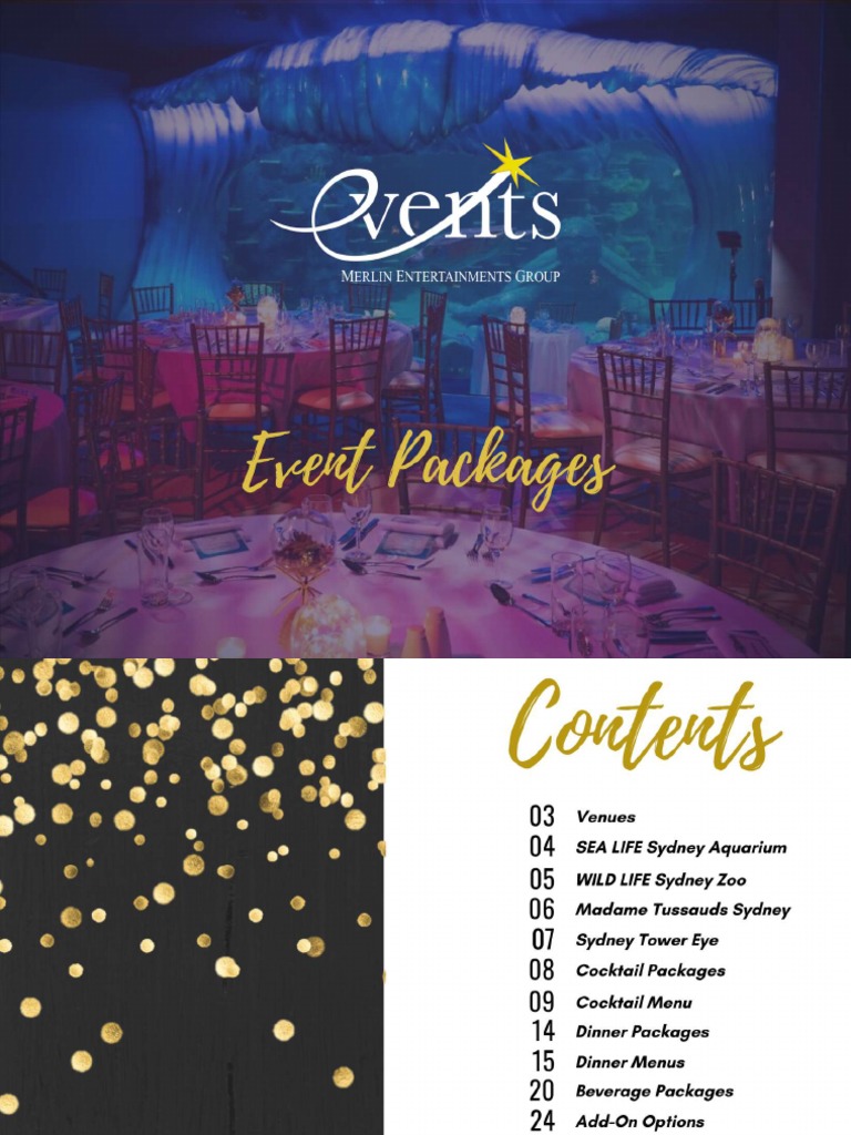 Merlin Events Packages 2023 - Compressed | PDF