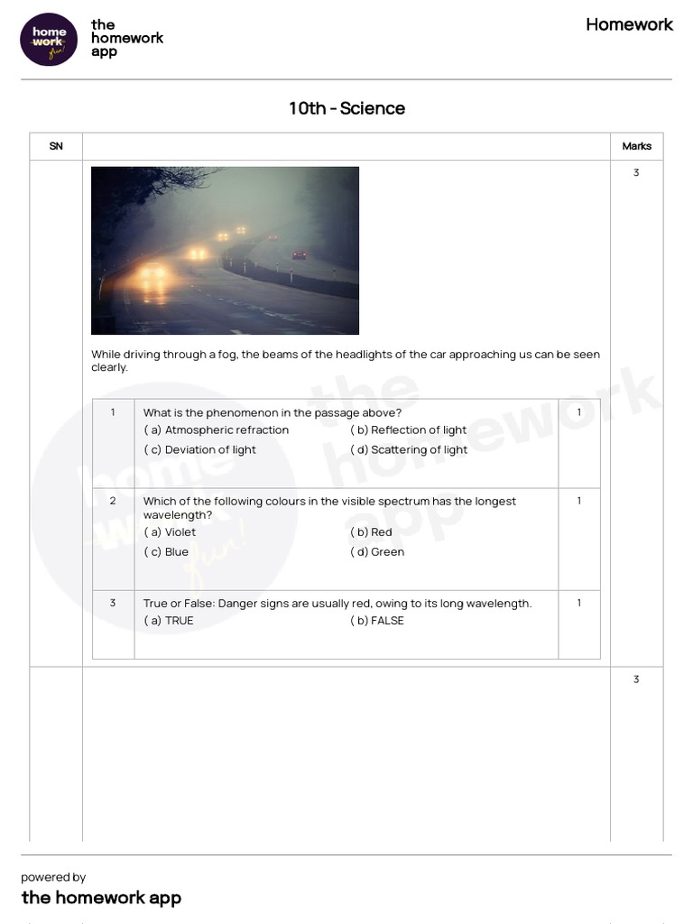 10th - Science - Case Study | PDF | Optics | Physical Phenomena