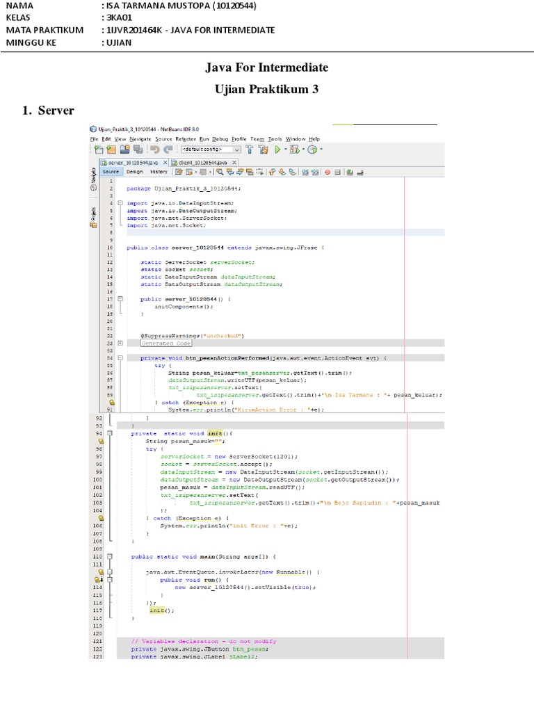 Ujian J2SE 3 Socket XX | PDF