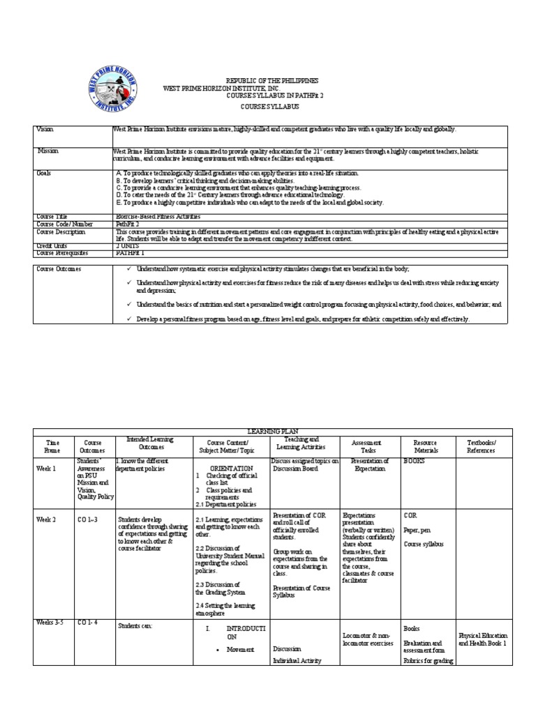 Pathfit 2 Pdf Physical Fitness Learning