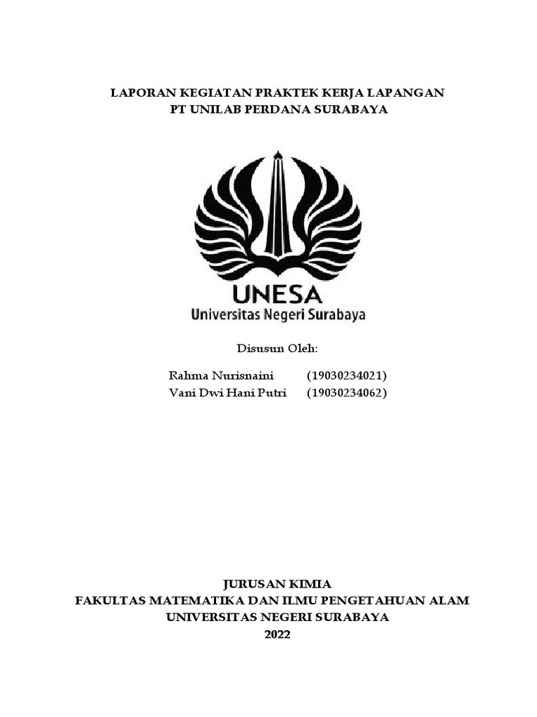 Pelaporan Program - PT. Unilab Perdana - Rahma Nurisnaini 021 - Vani ...