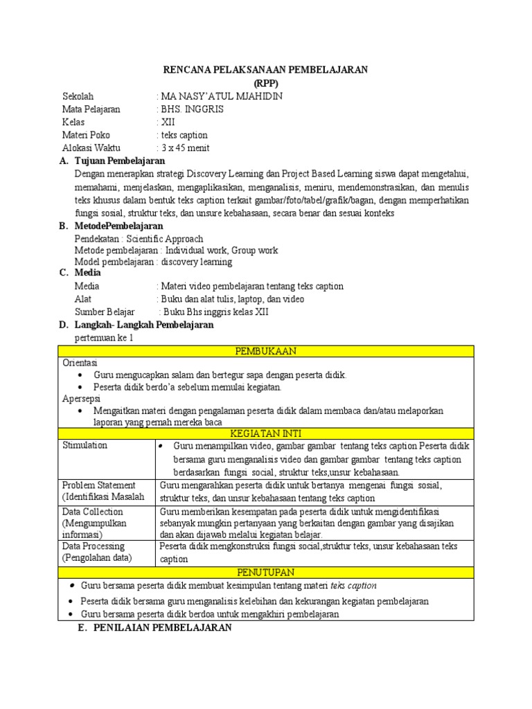 3 RPP Teks Caption | PDF | Seni