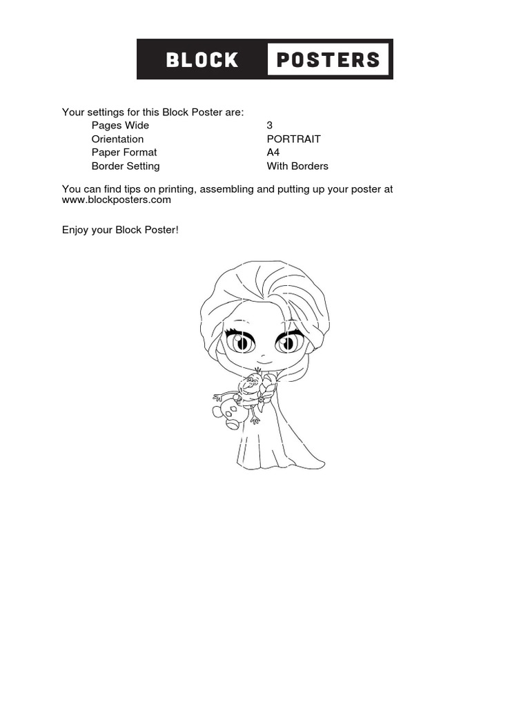 Poster Elsa de Frozen | PDF | Home & Garden