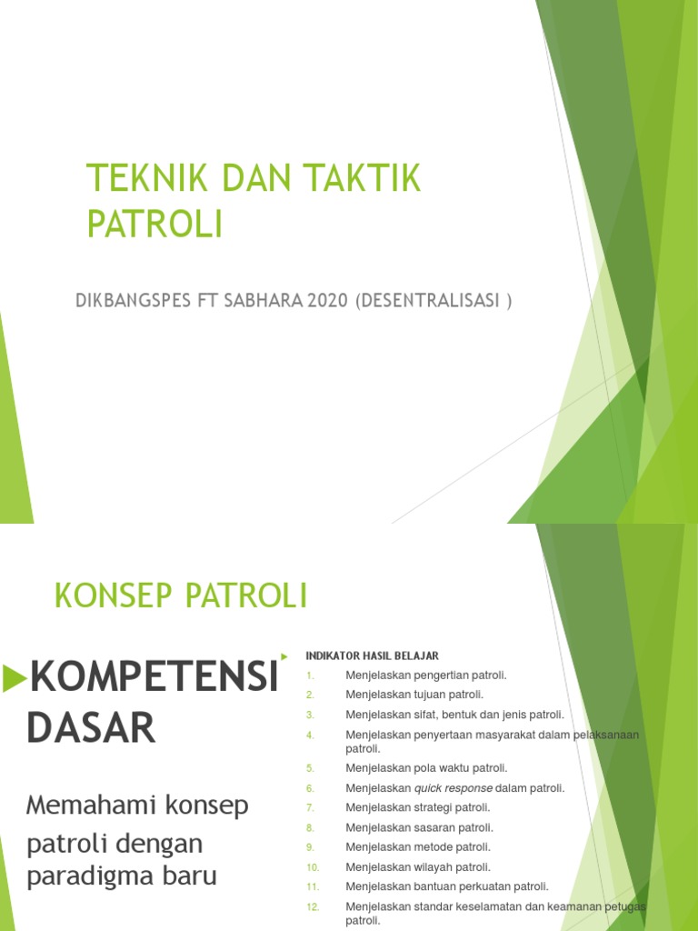 Teknik Dan Taktik Patroli | PDF