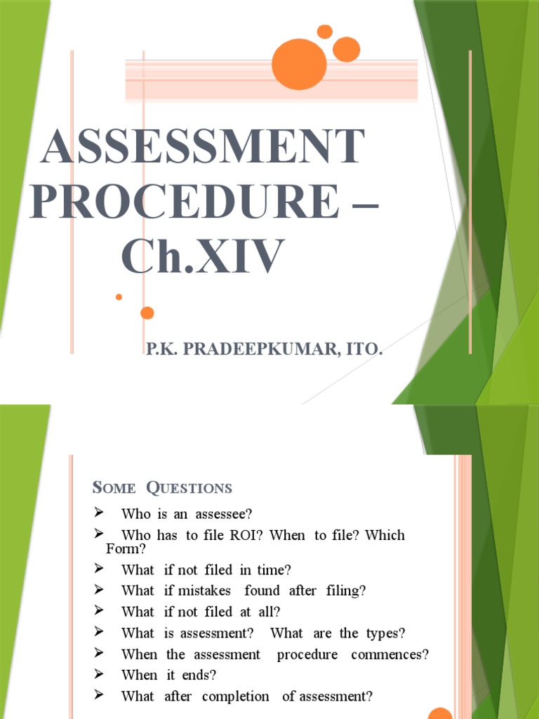 Assessment Procedure | PDF