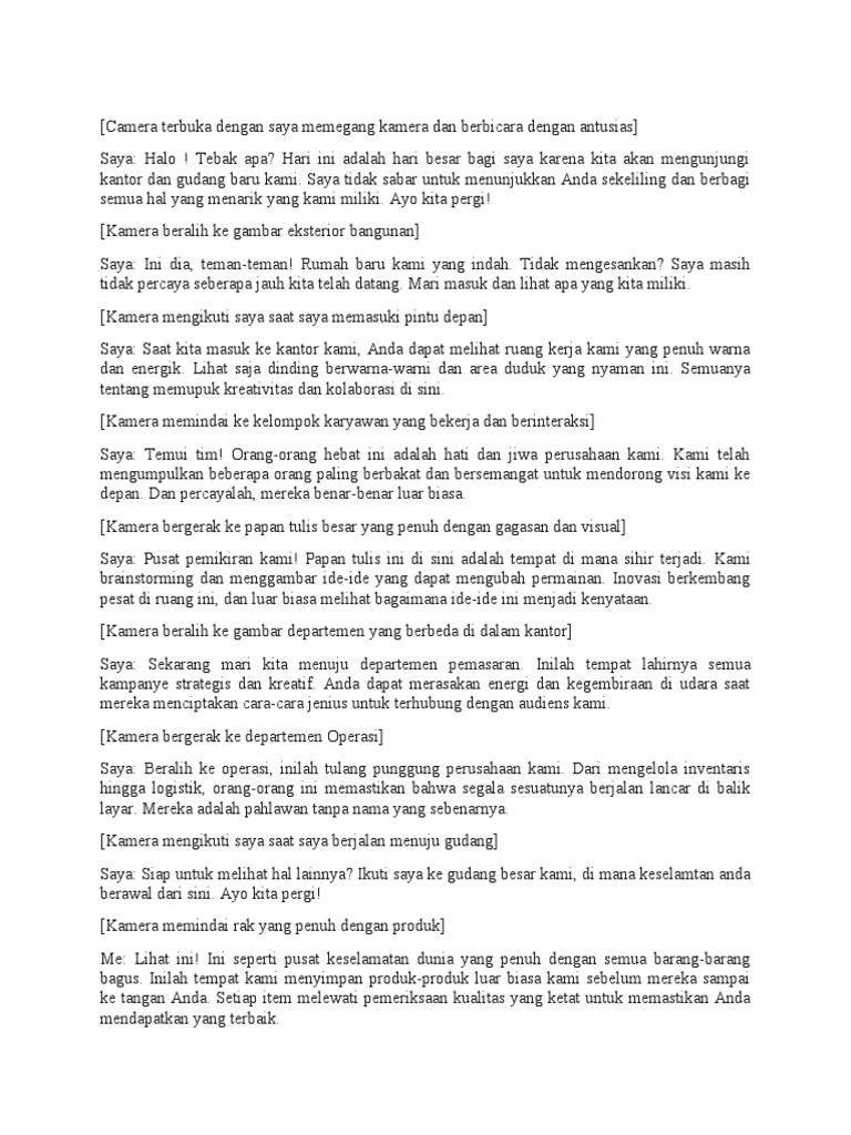 Script Video Reels Instagram Wsi | PDF