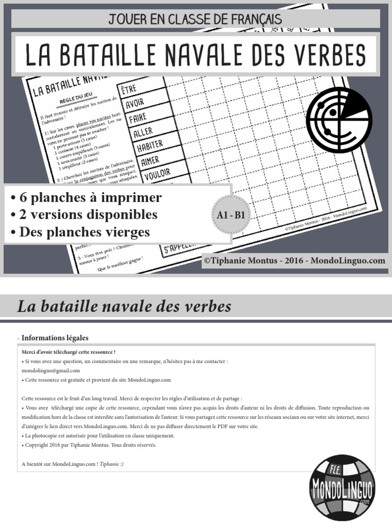 Bataille Navale Verbes | PDF | Verbe | Aspect accompli/inaccompli
