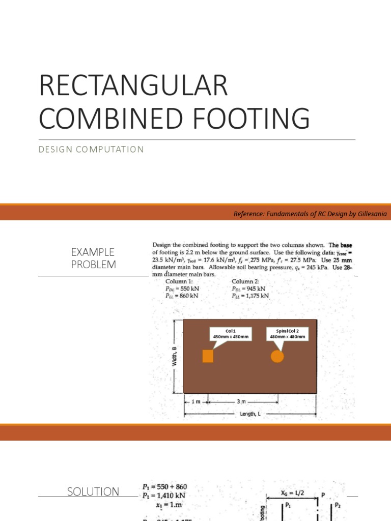 Rectangular Combined Footing RCD - G | PDF
