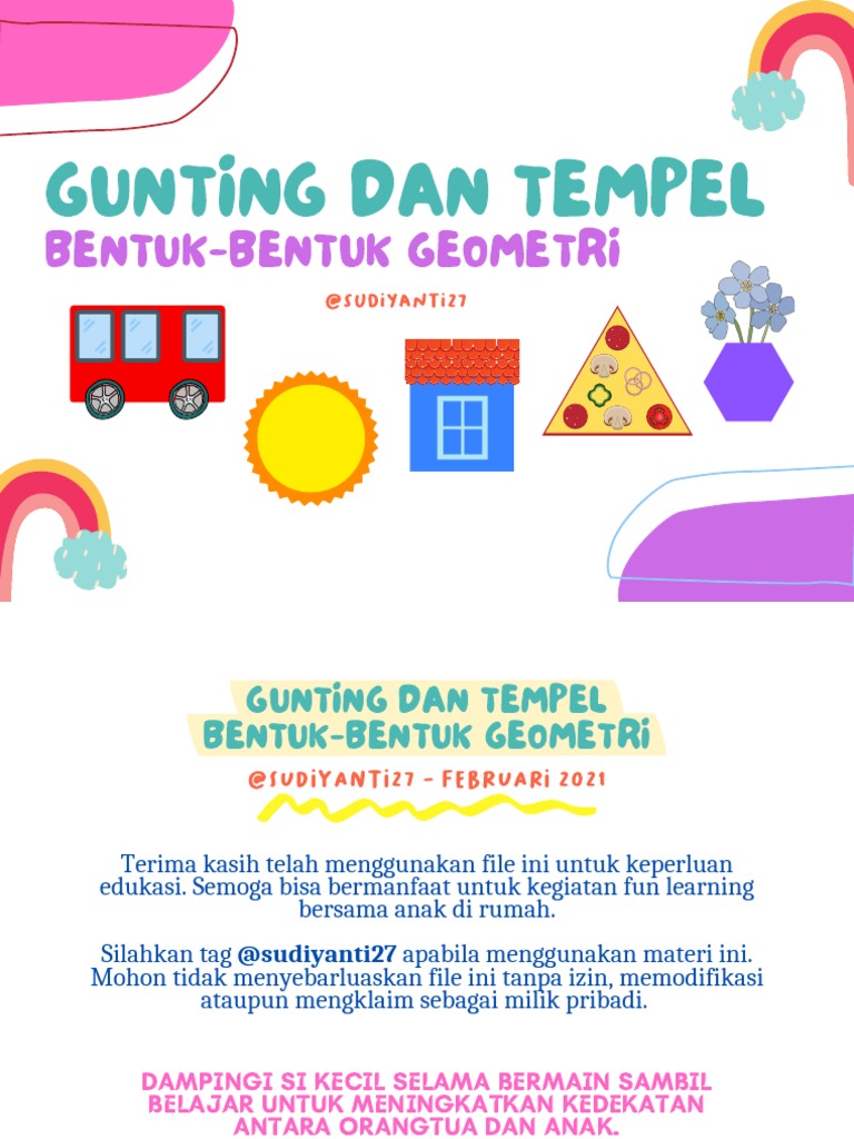 Activity Pages - Gunting Dan Tempel Geometri | PDF