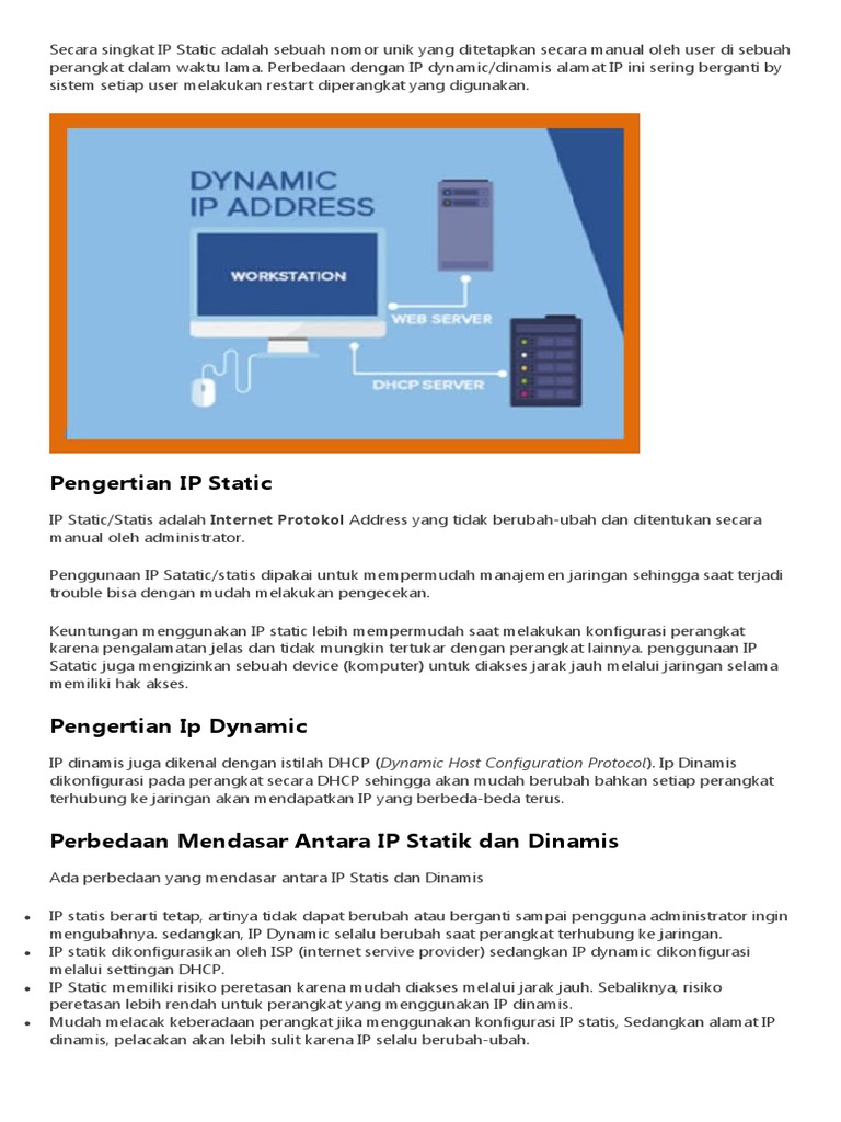 IP Static Dan Dinamis | PDF