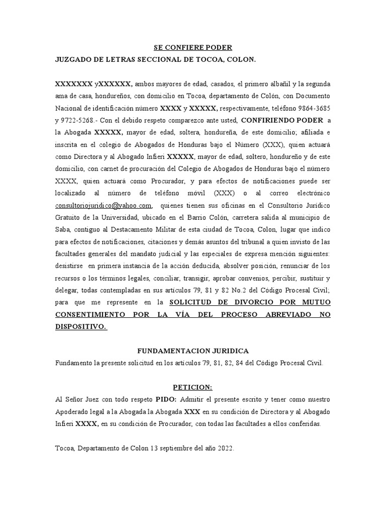 Se Confiere Poder | PDF | Política