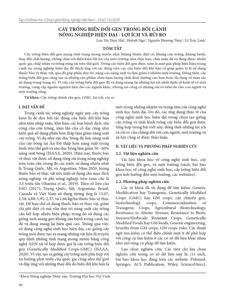 Cay Trong Bien Doi Gen | PDF