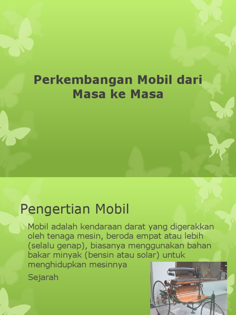 Sejarah Perkembangan Mobil Dunia | PDF