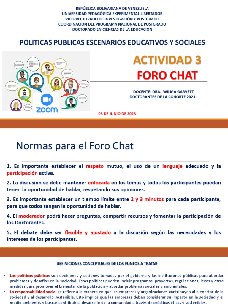 Normas Foro Chat | PDF