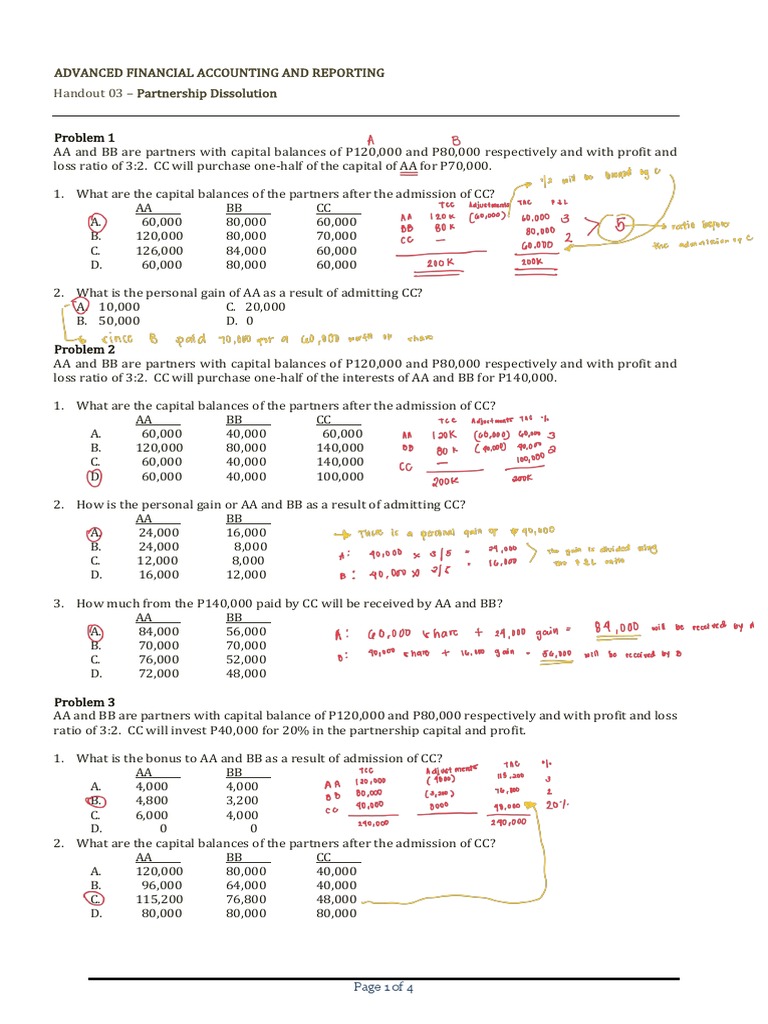 Afar 03 Partnership Dissolution Download Free Pdf Partnership