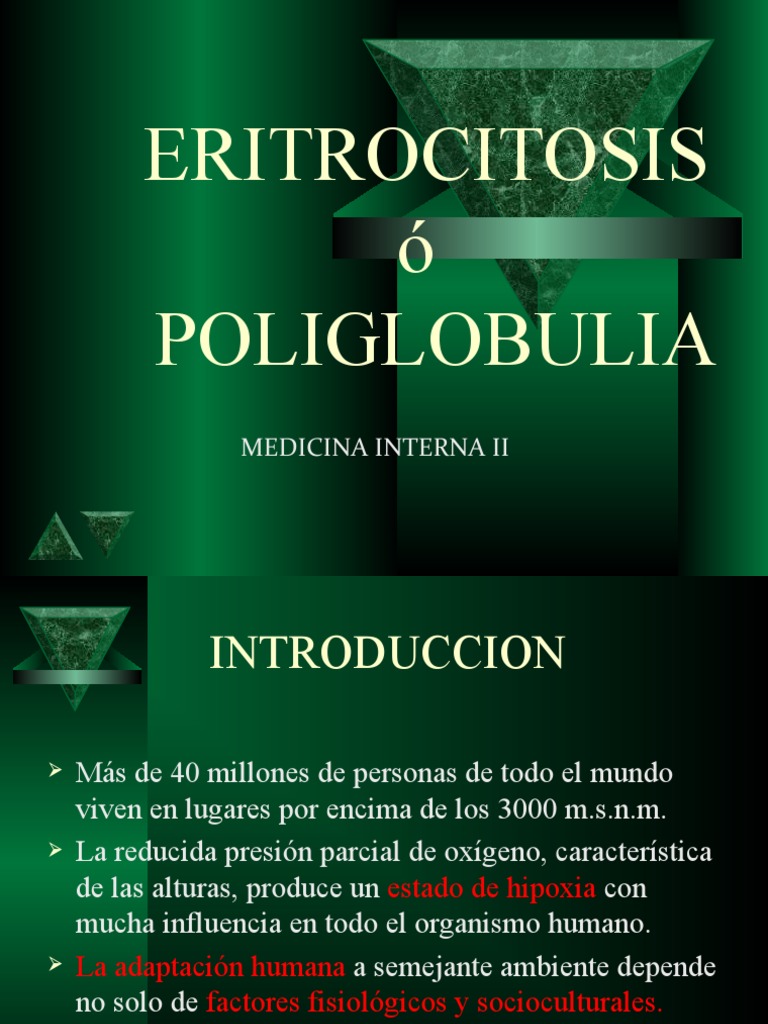 Eritrocitosis Poliglobulia | PDF | Medicina CLINICA | Especialidades ...