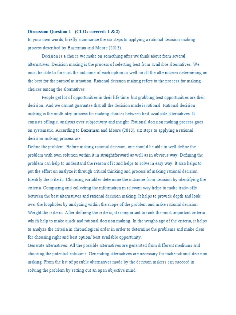 Discussion Question 1 | PDF