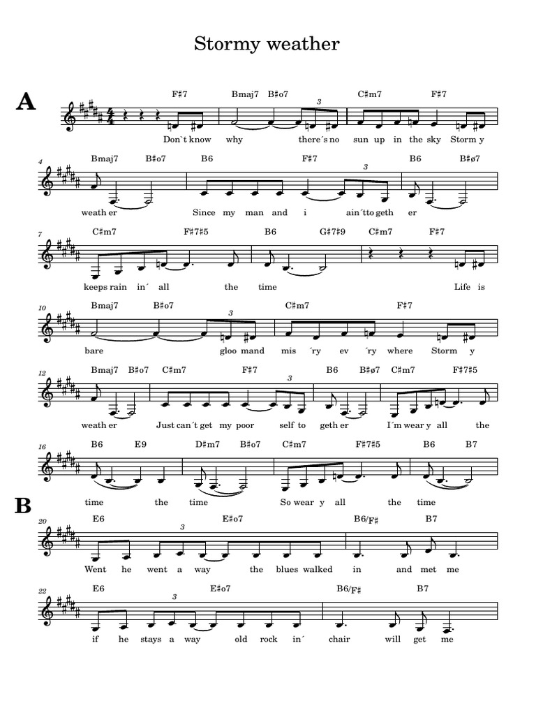 Stormy_weatherB - partitura | PDF