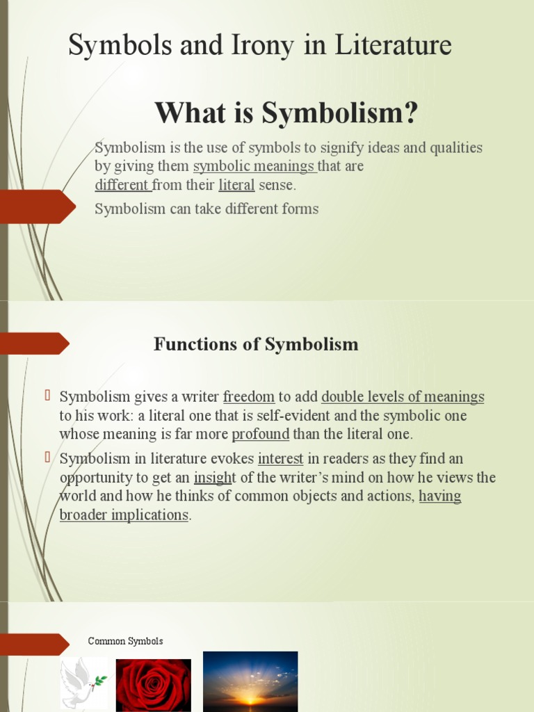 Symbols and Irony in Literature | PDF | Irony | Symbols