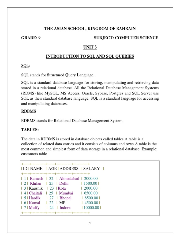 SQL Commands | PDF | Table (Database) | Relational Database SQL Commands | PDF | Table (Database) | Relational Database