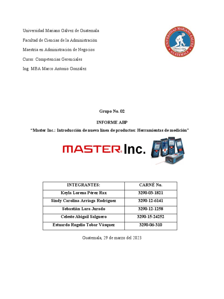 Grupo 2. Informe Abp Competencias Gerenciales | PDF | Marketing | Business