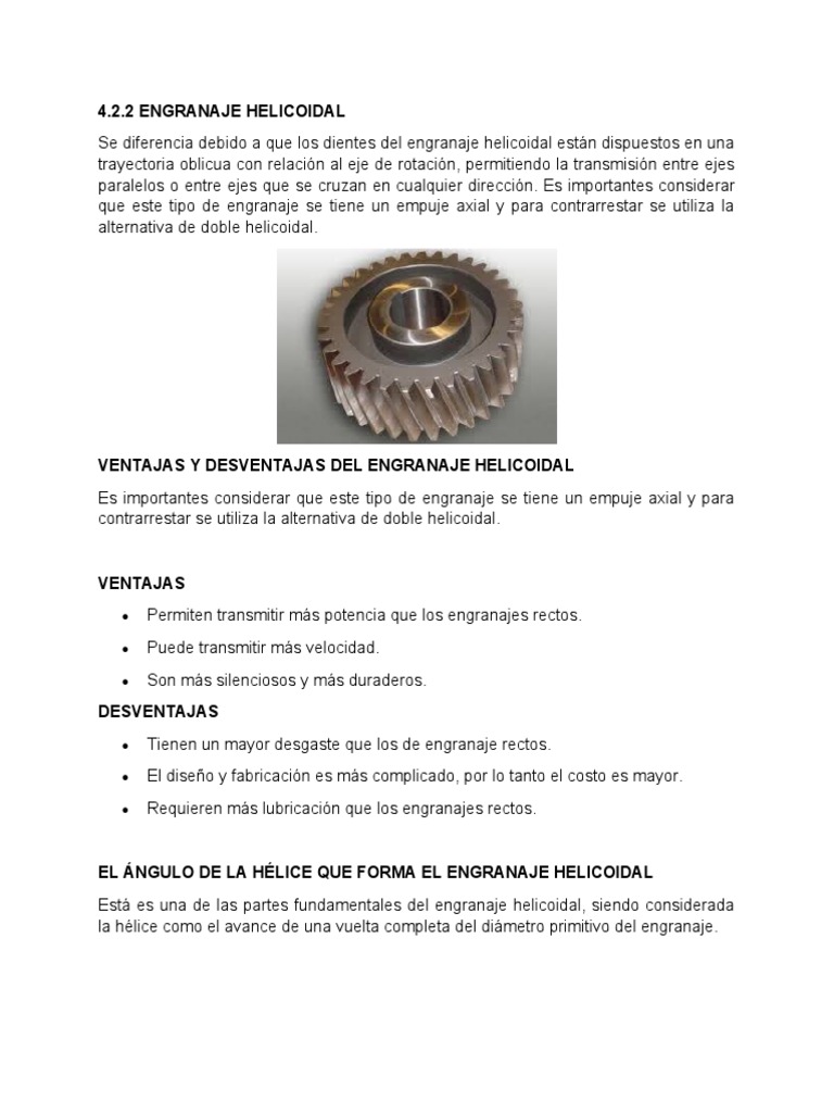 Engranes | PDF | Engranaje | Ingeniería mecánica