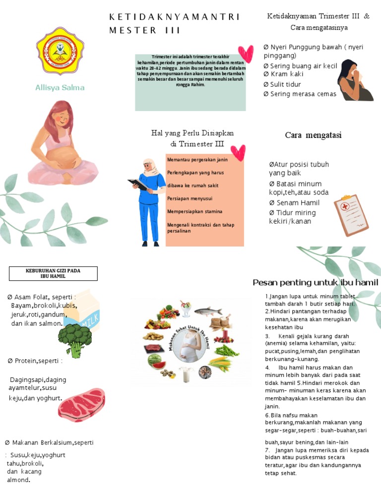 Allisya Salma-Leaflet Ketidaknyamanan TM III | PDF