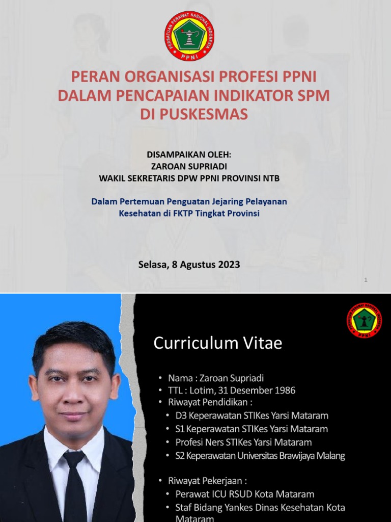 MATERI 3 - Peran PPNI Dalam Indikator SPM | PDF