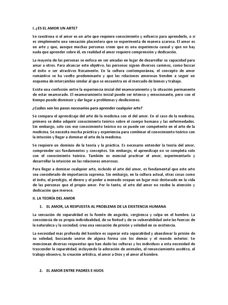 Cuestionario | PDF | Amor | Conocimiento