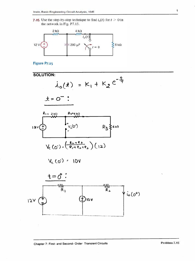 HW - Step-by-Step RC Circuit Analysis Technique - Sol | PDF